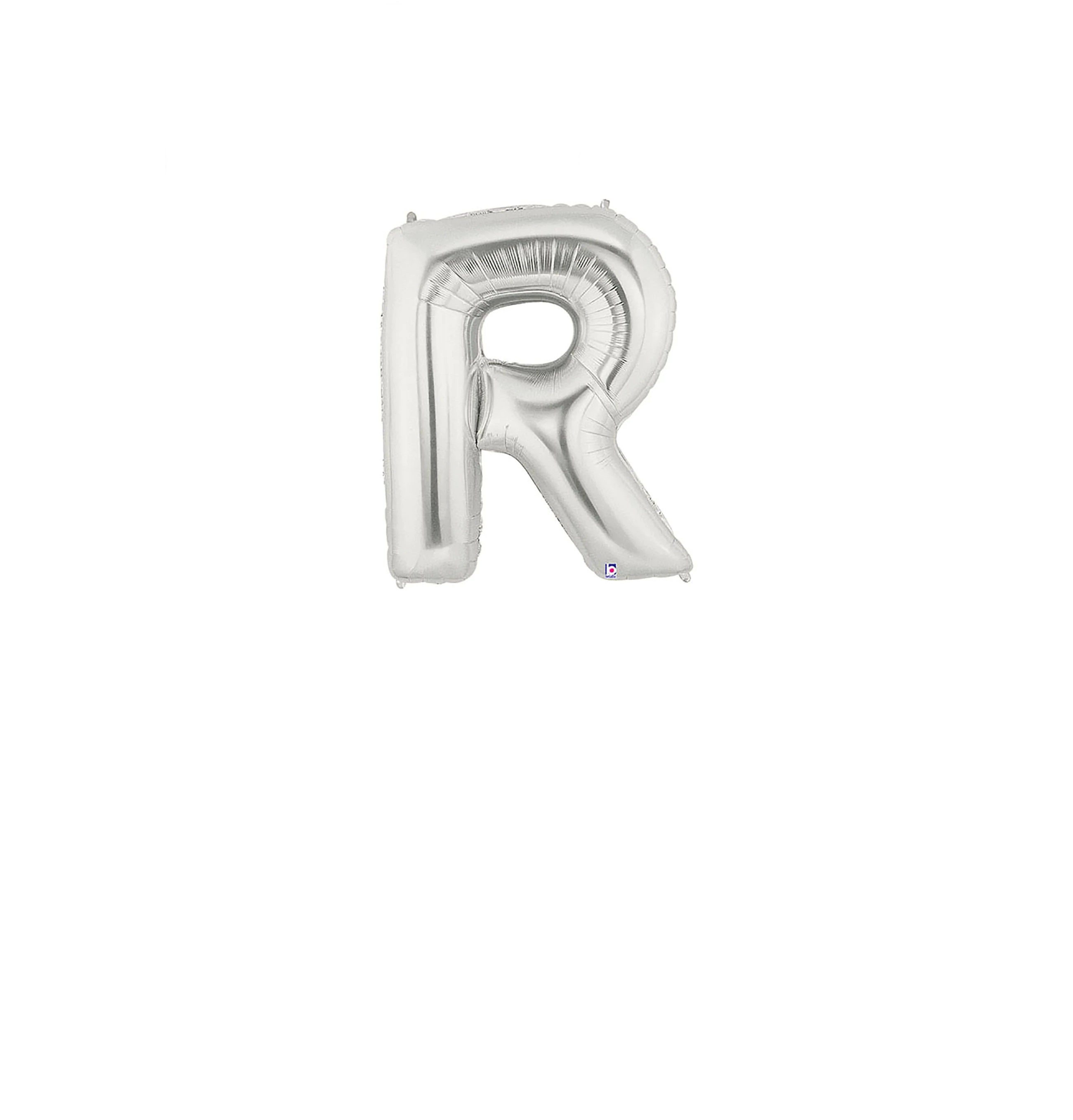 40" LETTER R - SILVER MEGALOON 15918SB | Majestic Party Rentals Balloon ...