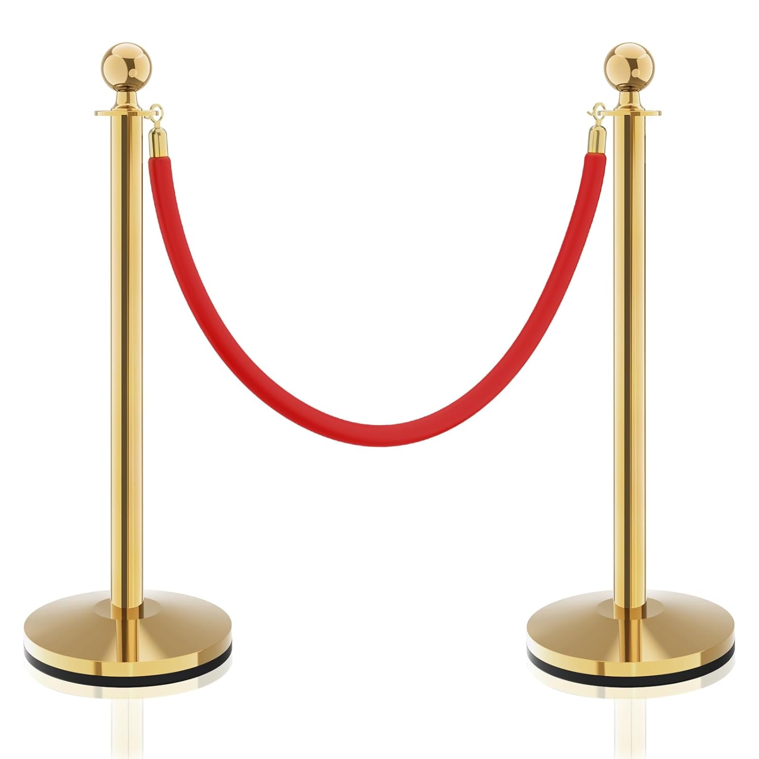 Gold Stanchion & Rope Set | Majestic Party Rentals Balloon Store