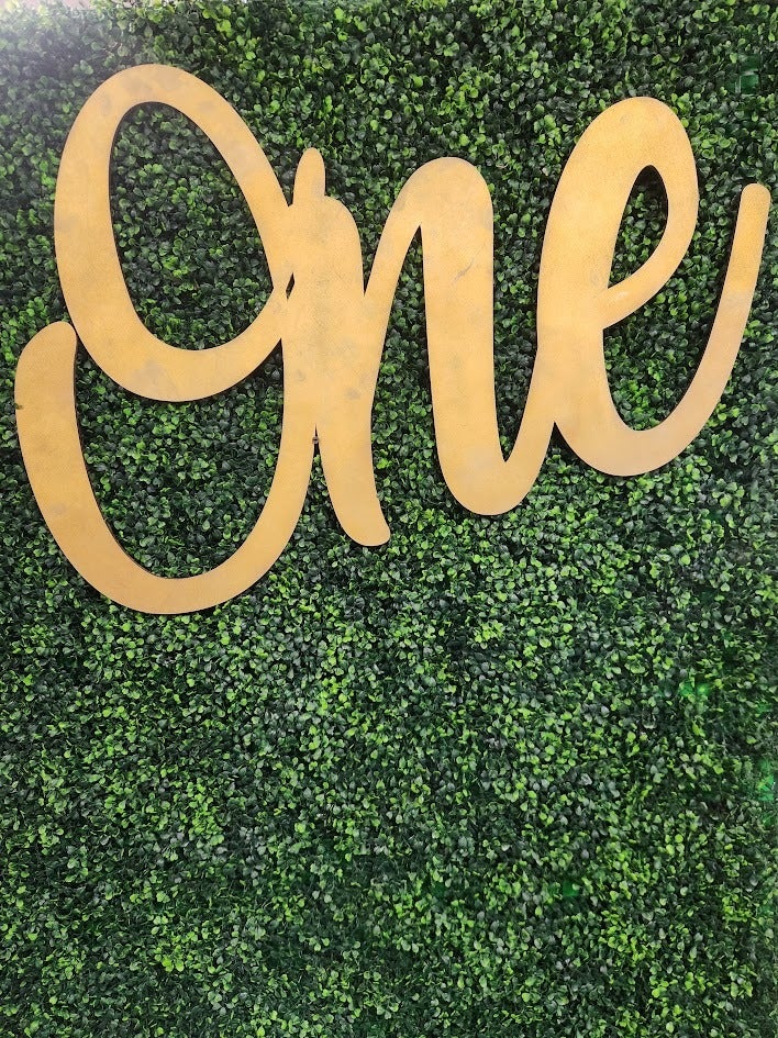 One Wood Sign (ANY COLOR) | Majestic Party Rentals Balloon Store