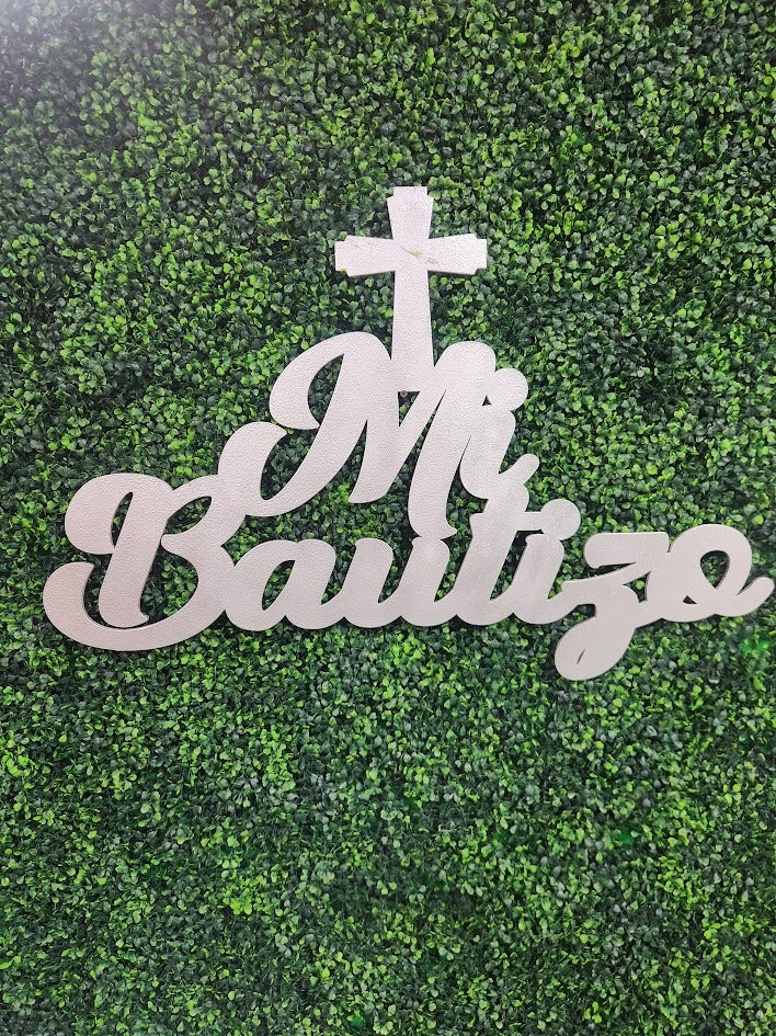 Mi Bautizo Wood Sign | Majestic Party Rentals Balloon Store