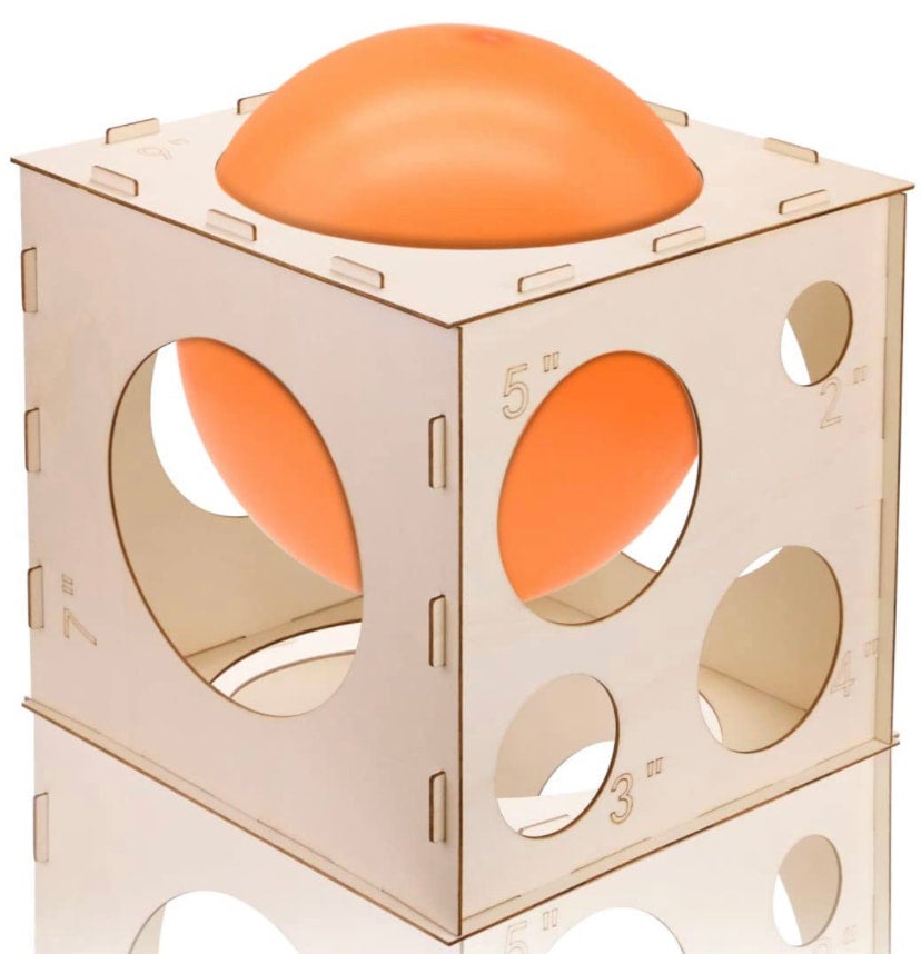 WOOD BALLOON SIZER BOX | Majestic Party Rentals Balloon Store